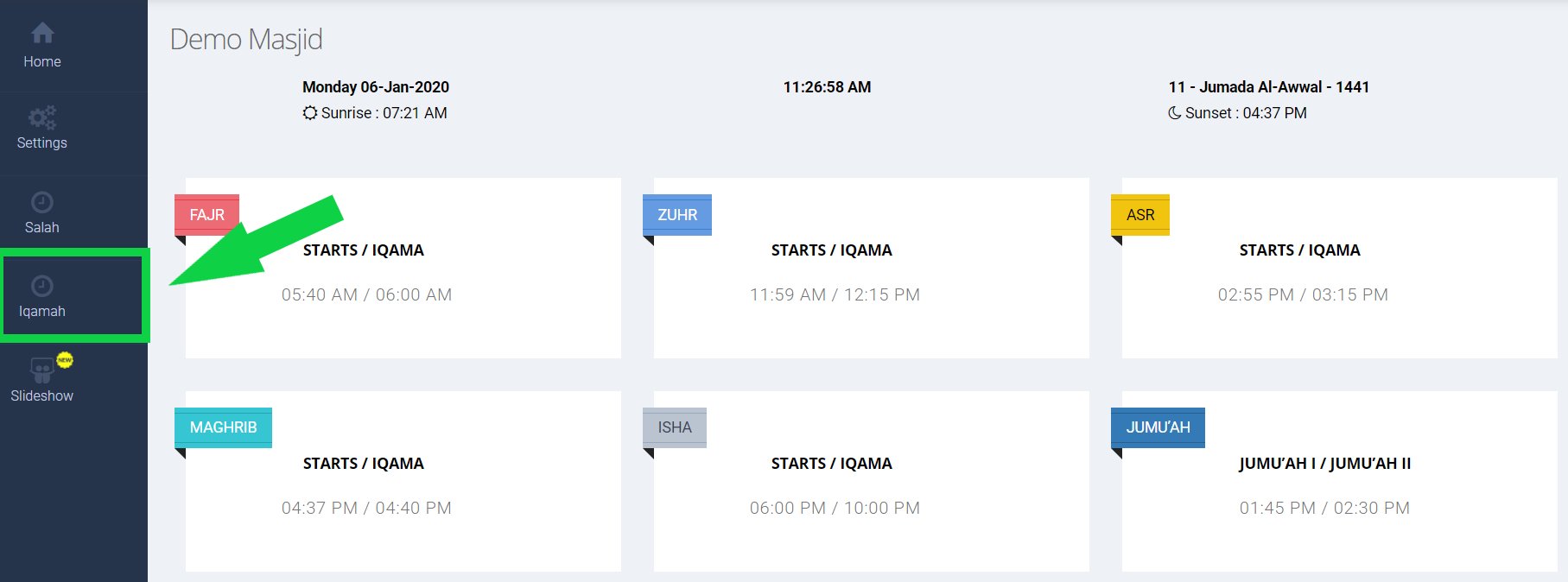 Athan Time | Masjidal