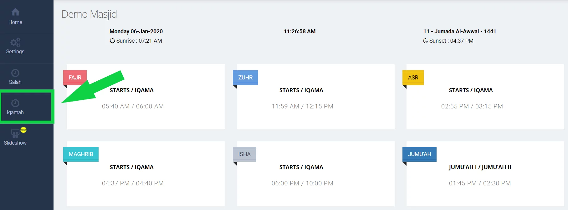 Athan Time | Masjidal