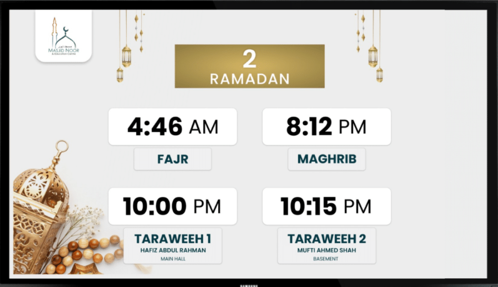 Taraweeh Timings | Masjidal